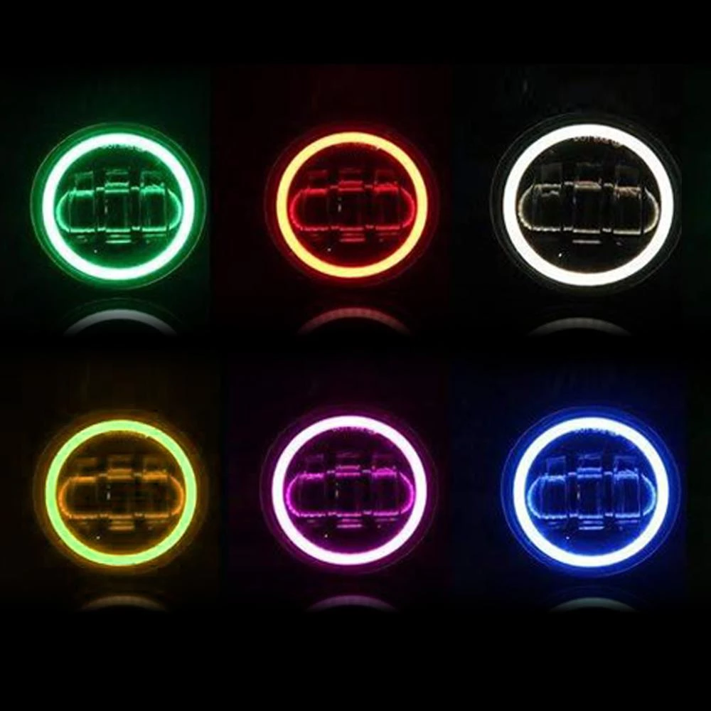 SHARK GRILLE & RGB HALO HEADLIGHTS & RGB HALO FOG LIGHTS COMBO FOR JEE ...